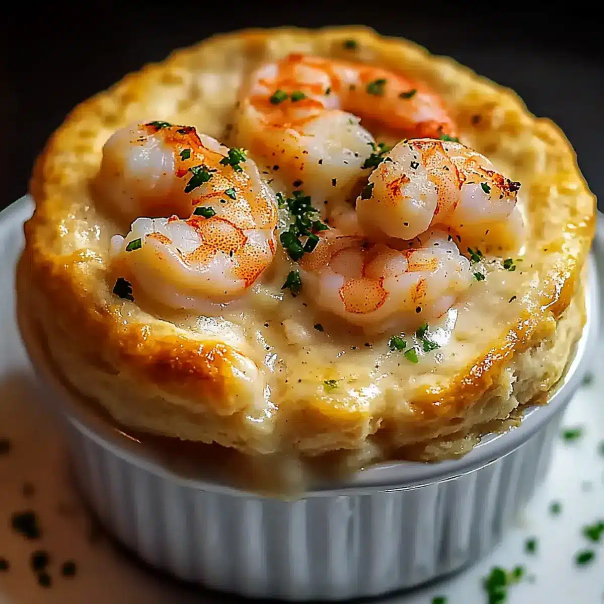 Irresistible Shrimp & Lobster Cheddar Bay Biscuit Pot Pie